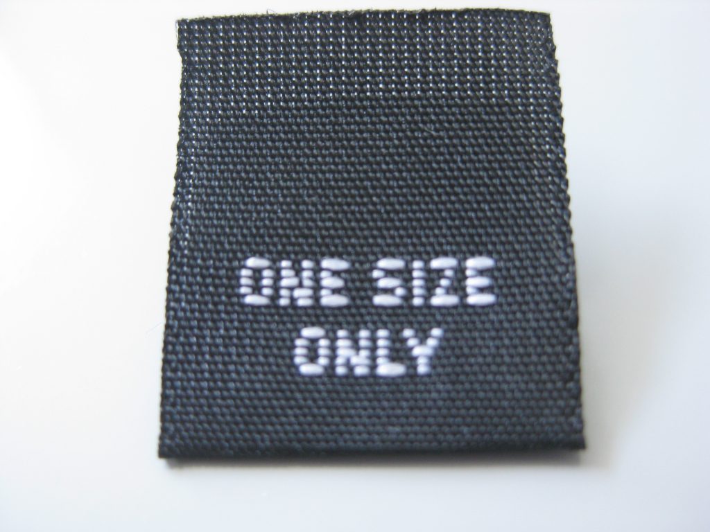 One Size Only Woven Size Pips