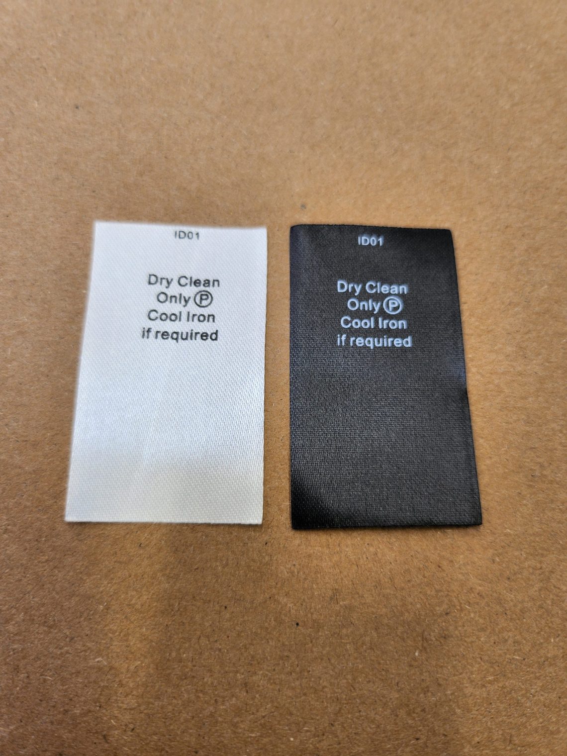 Pre-made Satin Printed Care Labels