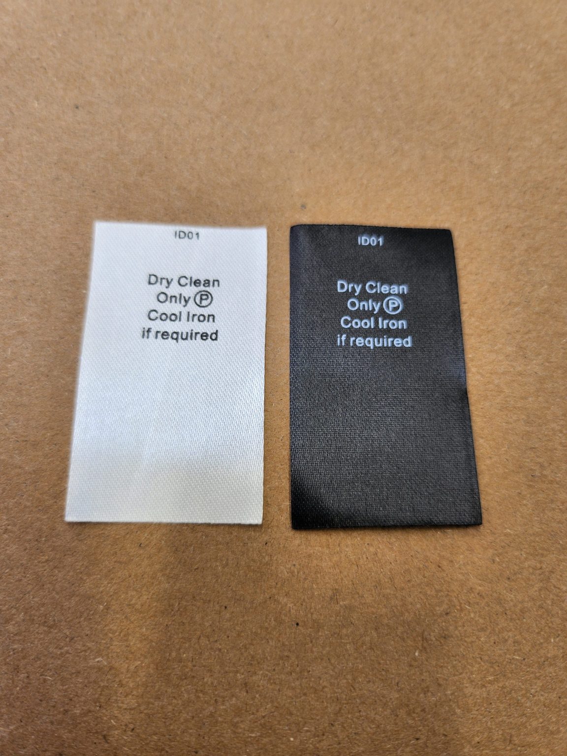 Pre-made Satin Printed Care Labels